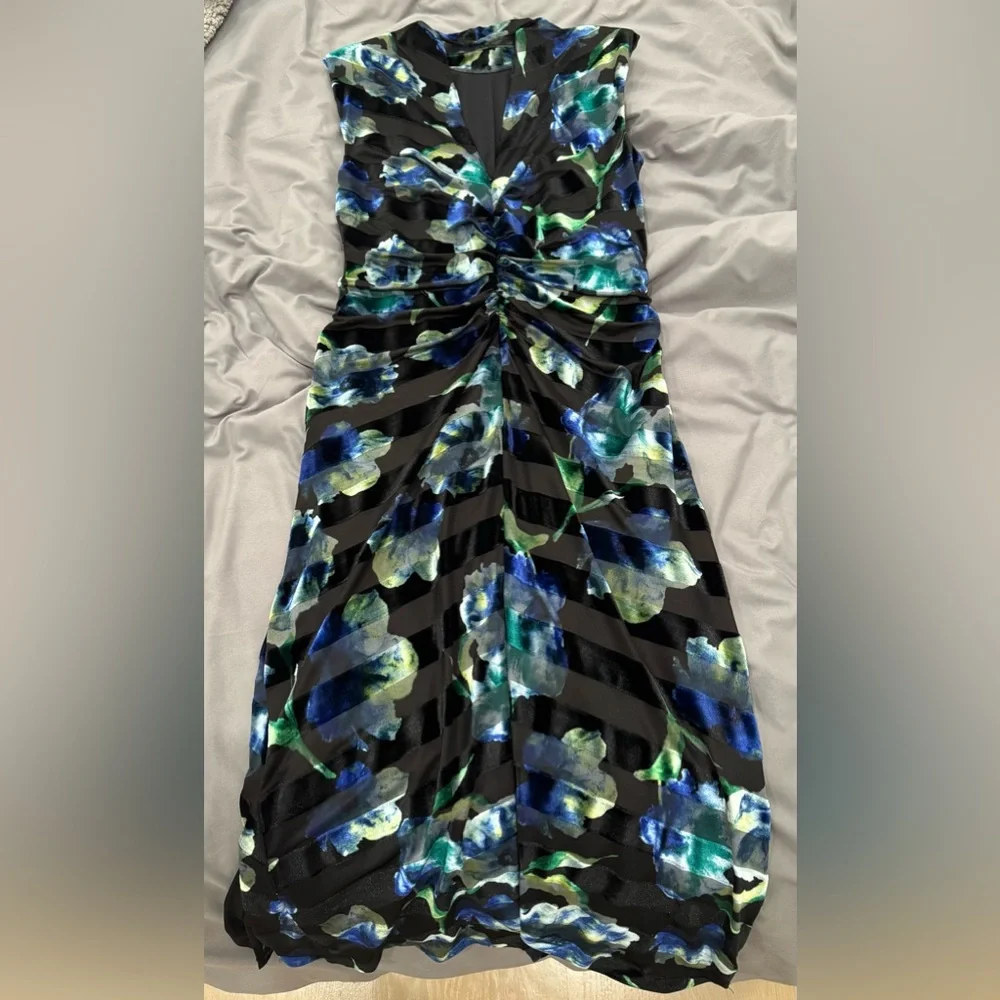 Ramy Brook | Dresses | Ramy Brook Hallie Patterned Velvet Mididress ...
